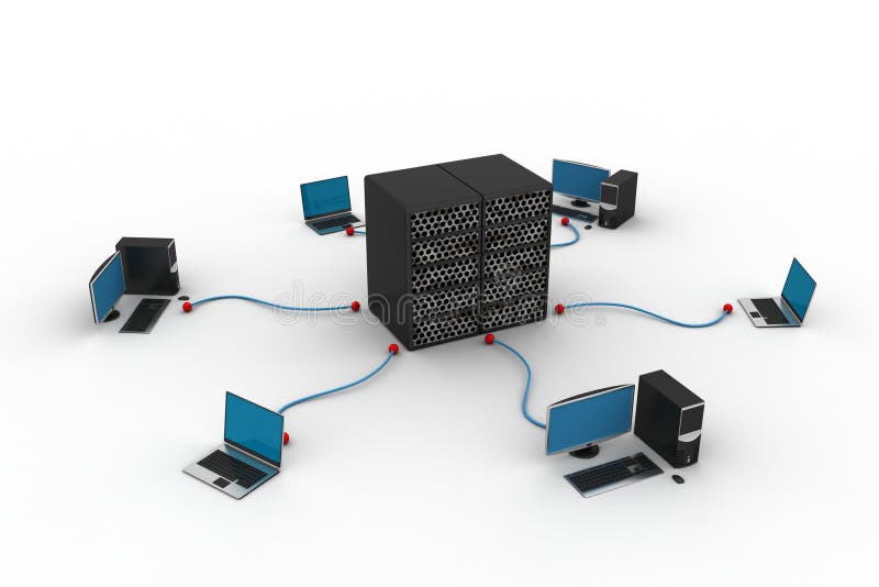Computer Networking stock illustration. Illustration of connection ...