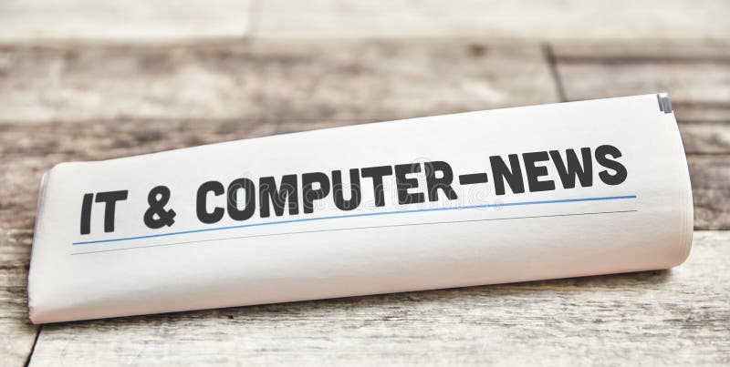 It & Computer News in Newspaper Stock Image - Image of read, text ...
