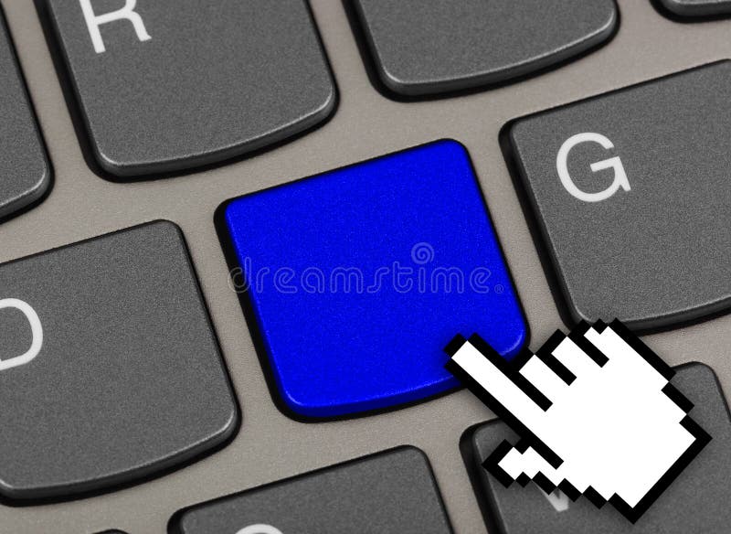 Keyboard - blue key Access stock photo. Image of entry - 1745240