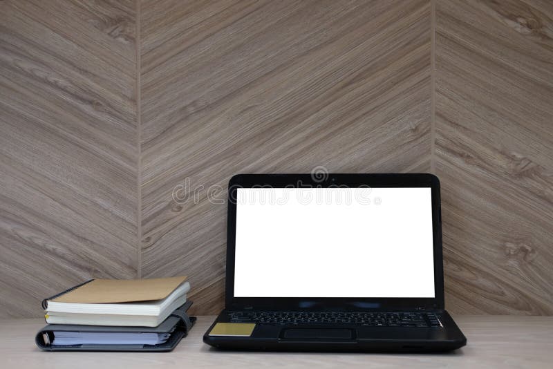 Computer Notebook on Office Workplace Desk. Business Workspace Stock ...