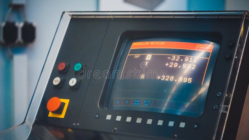 Computer Numerical Control Monitoring Display Stock Photo - Image of ...