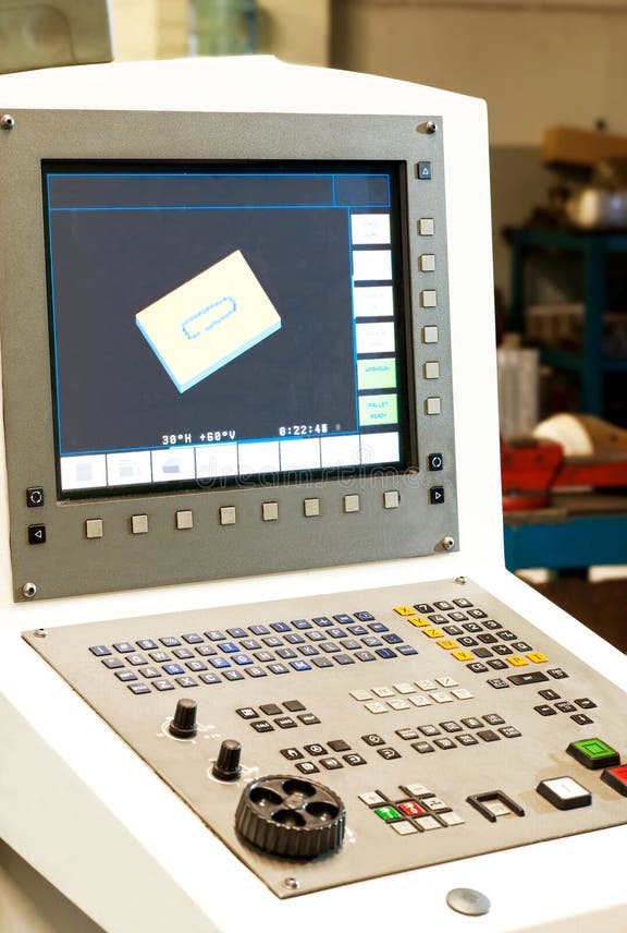 Control Panel and Monitor with Program of Cnc Programmable Mac Stock ...