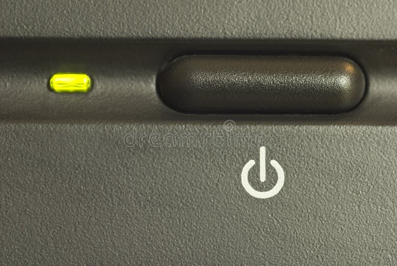Computer on/off button stock photo. Image of busy, metal - 2629710
