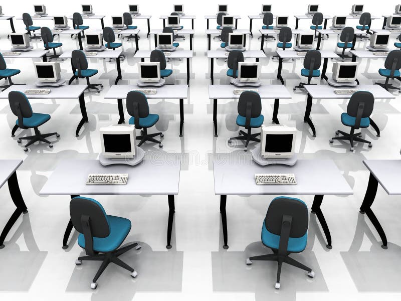 The computer office stock illustration. Illustration of professional ...