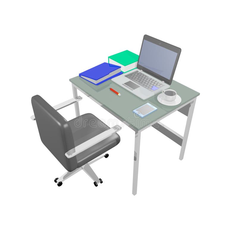 Computer office stock illustration. Illustration of workspace - 50919118