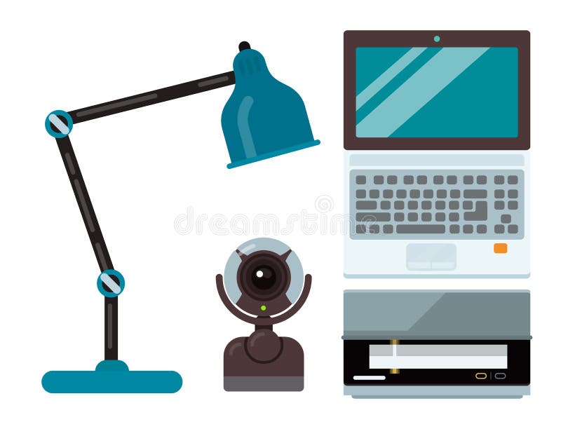 Computer Office Equipment Technic Gadgets Modern Workplace ...