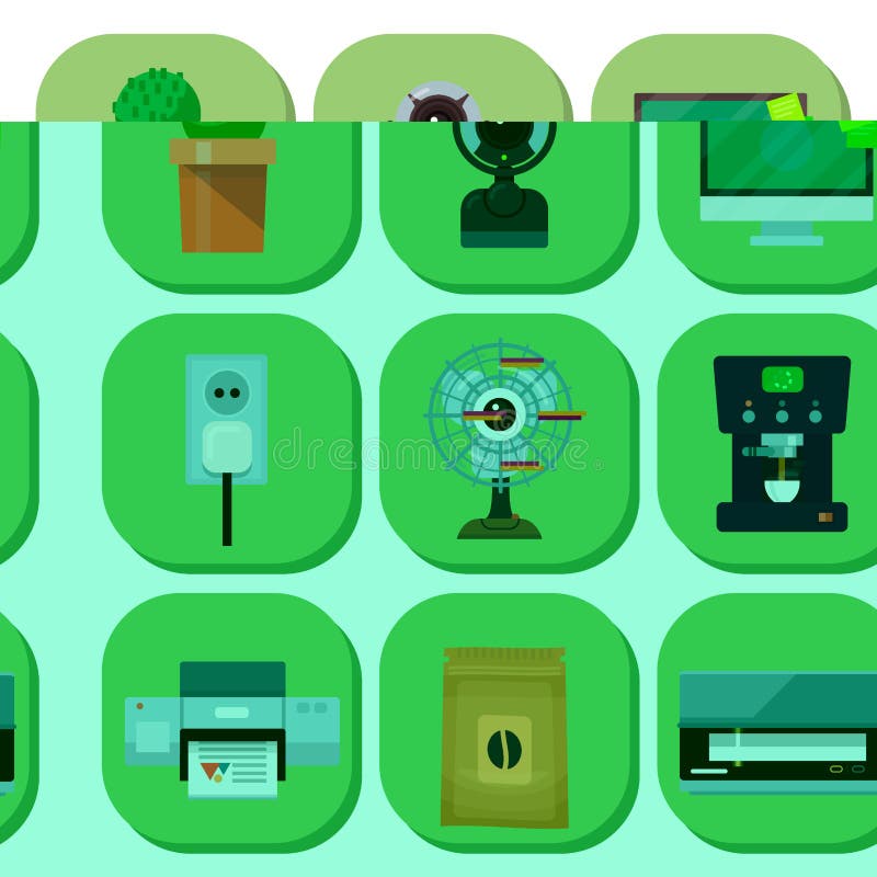 Computer Office Equipment Technic Gadgets Modern Workplace ...