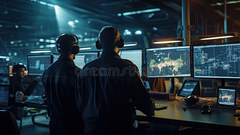 Computer oil rig data stock illustration. Illustration of interpreting ...