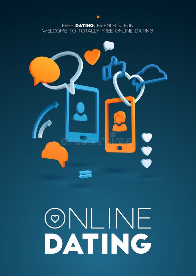 Computer Online Dating Abstract Frame Composition. Concept the ...