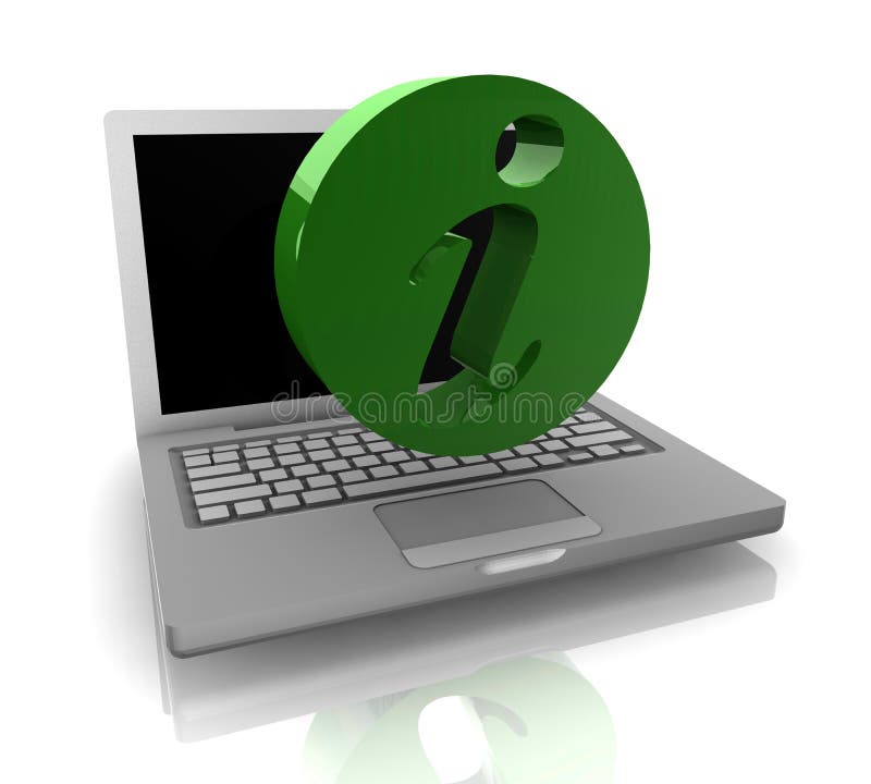 Computer Online Information Stock Illustration - Illustration of ...