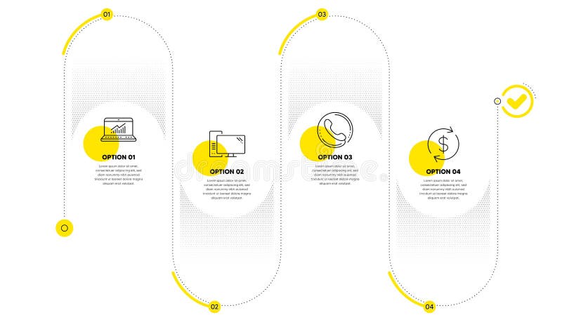 Computer, Online Statistics and Call Center Icons Set. Usd Exchange ...