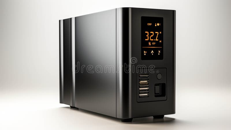 Computer Online UPS Isolated on White Background Stock Photo - Image of ...