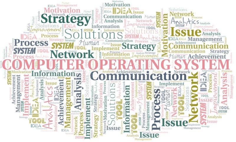 Computer System Integration Typography Vector Word Cloud. Stock Vector ...