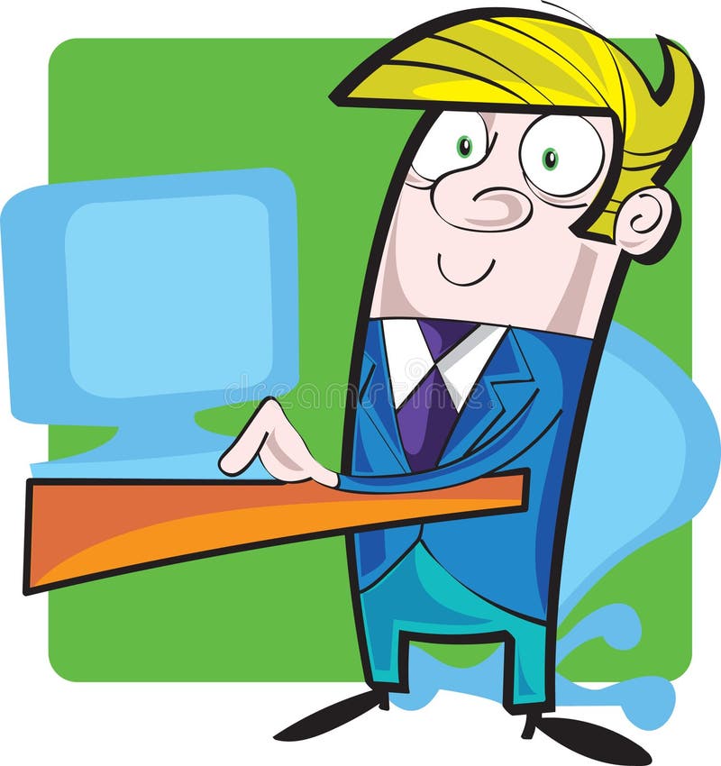 Computer operator stock vector. Illustration of internet - 3357535