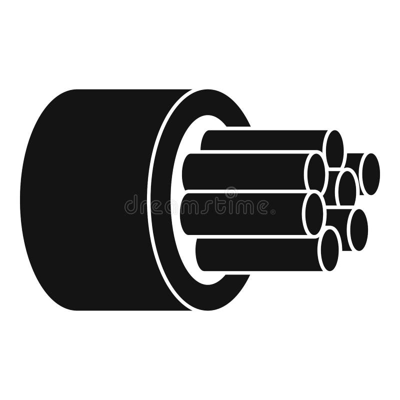 Broadband Optical Fiber Icon, Simple Style Stock Vector - Illustration ...