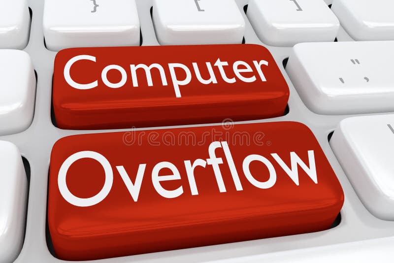 Computer Overflow concept stock illustration. Illustration of decay ...