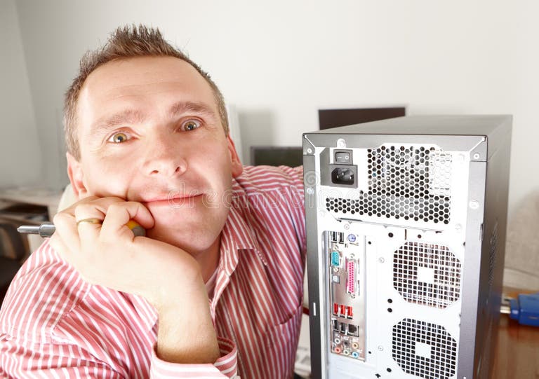 Computer owner stock photo. Image of indoors, broken - 18614316