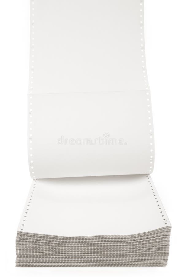 Computer Paper stock photo. Image of perforated, blue - 6015144