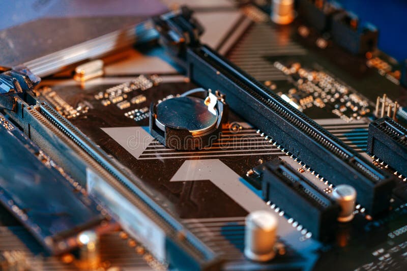 Computer Part Circuit Board Close Up Photo Stock Photo - Image of ...