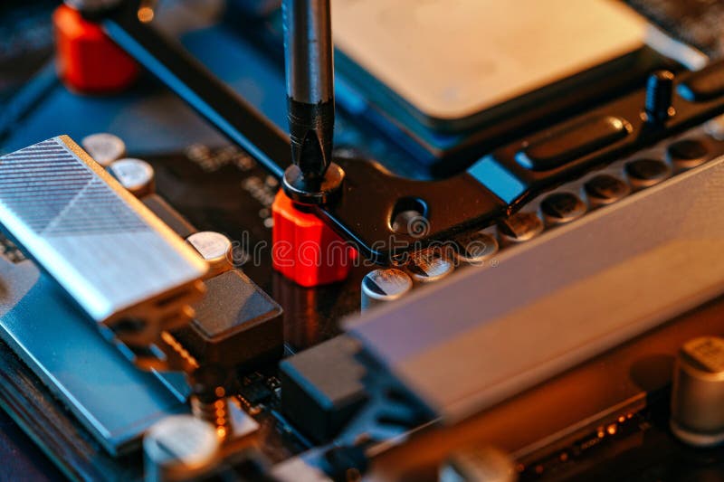 Computer Part Circuit Board Close Up Photo Stock Image - Image of ...