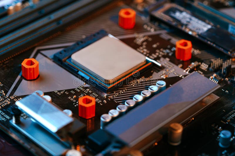 Computer Part Circuit Board Close Up Photo Stock Photo - Image of ...