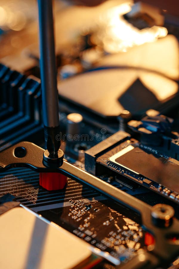 Computer Part Circuit Board Close Up Photo Stock Image - Image of ...