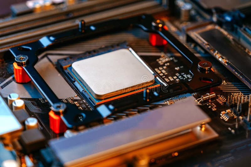 Computer Part Circuit Board Close Up Photo Stock Image - Image of ...