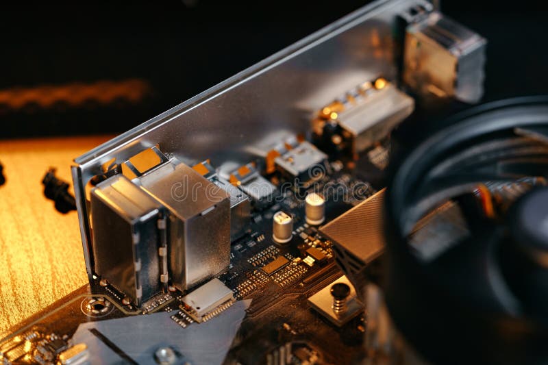 Computer Part Circuit Board Close Up Photo Stock Image - Image of ...