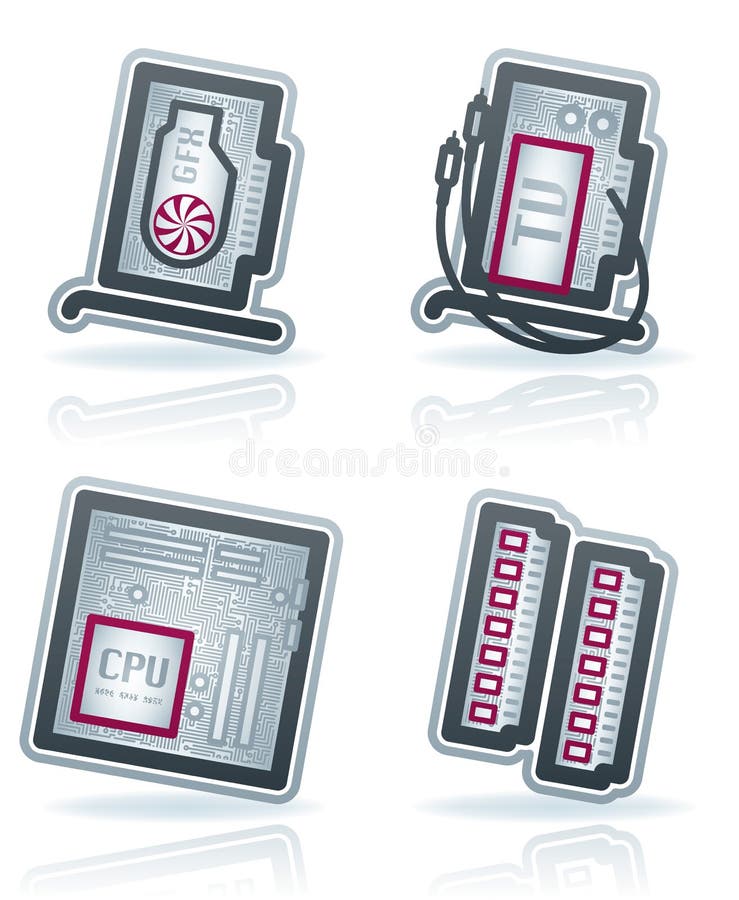 Computer parts stock vector. Illustration of background - 26535073