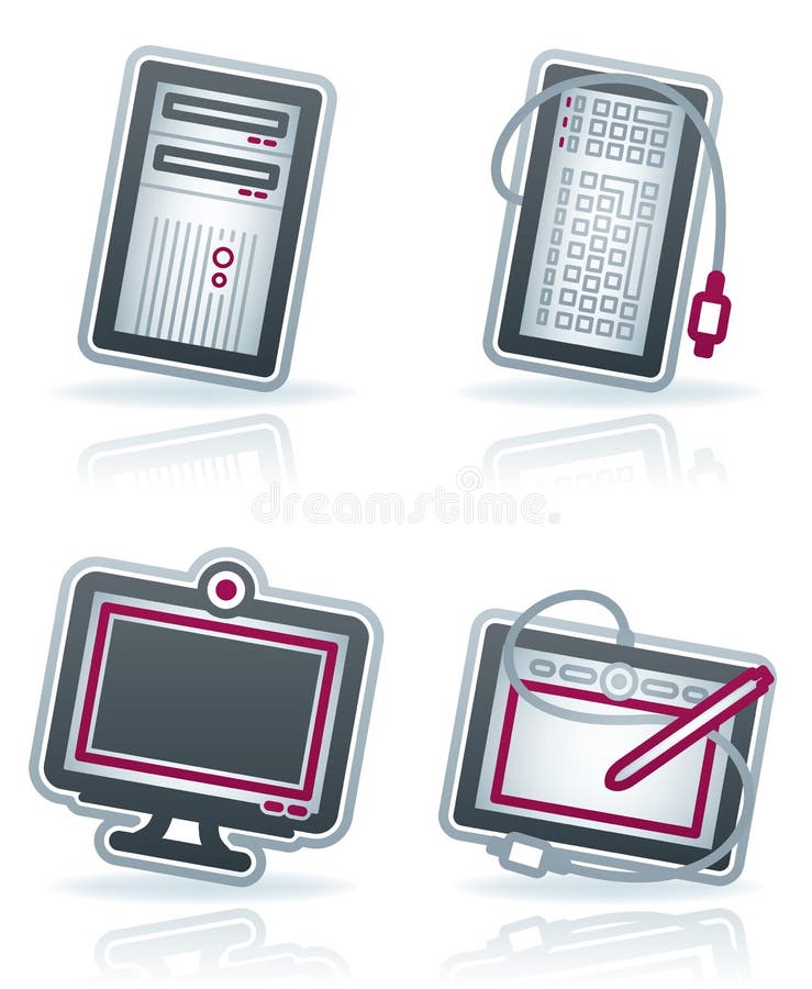 Computer parts stock illustration. Illustration of mouse - 25426772