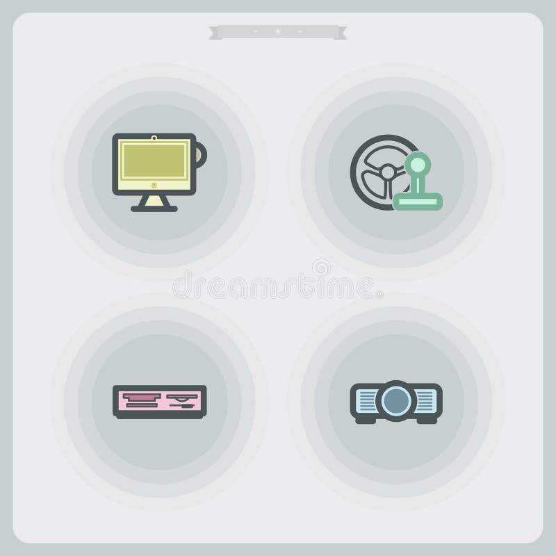 Computer Parts stock vector. Illustration of multimedia - 43367632