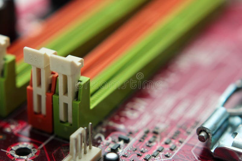 Computer Parts Close-up Abstract Background. Selective Focus Stock ...