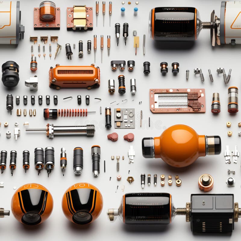 Computer Parts Layout stock illustration. Illustration of fuses - 283647981