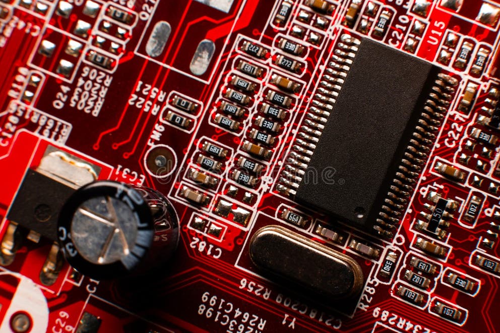 Computer Parts, Macro Shot. Computer Chip Stock Photo - Image of ...