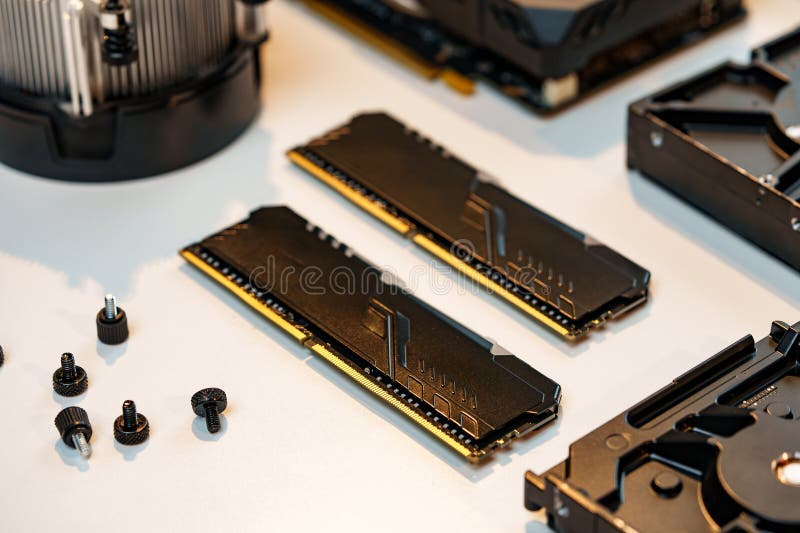 Computer Parts of Processing Unit Close Up Stock Image - Image of ...