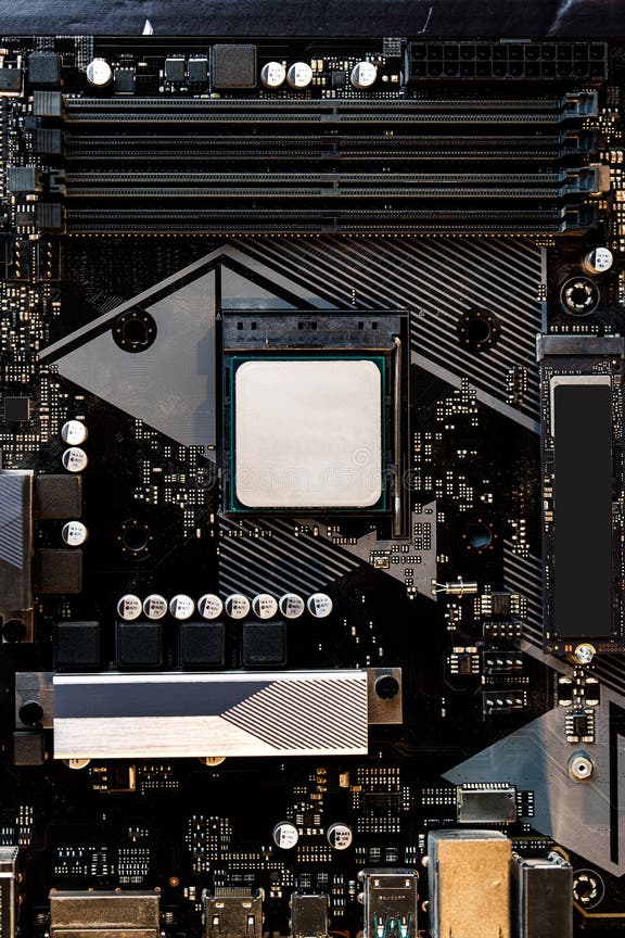 Computer Parts of Processing Unit Close Up Stock Image - Image of disc ...