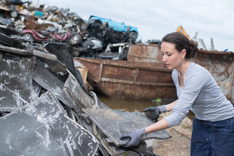 Computer Parts for Recycling Stock Photo - Image of obsolete, worker ...