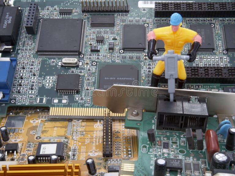 Computer Parts Repair Worker 1 Stock Image - Image of activity, card ...