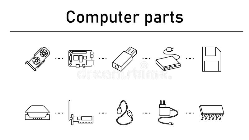 Parts Computer Floppy Disk Stock Illustrations – 103 Parts Computer ...