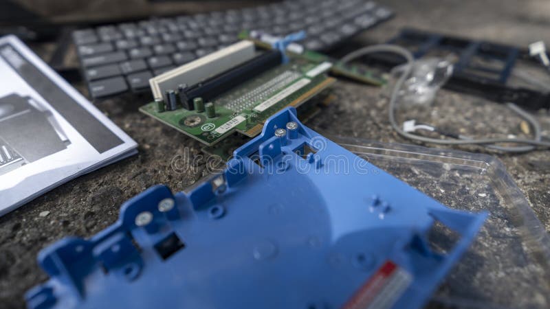 It and Computer Parts Thrown on the Floor Stock Photo - Image of ...