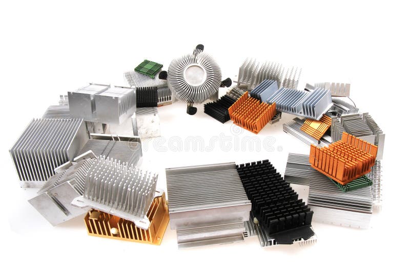 Computer Passive Coolers Background Stock Image - Image of abstract ...