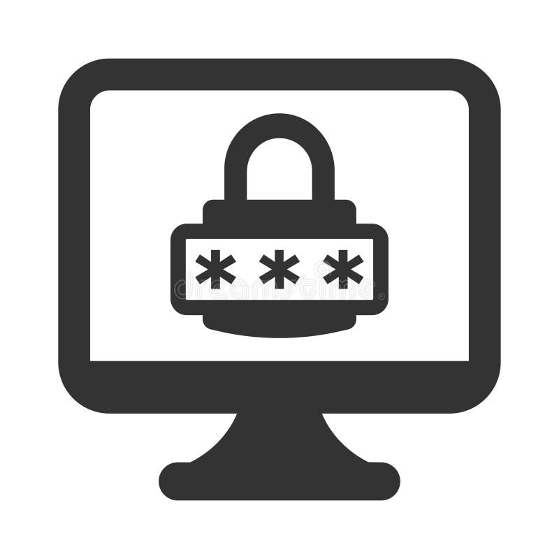 Computer password icon stock vector. Illustration of safety - 274944903