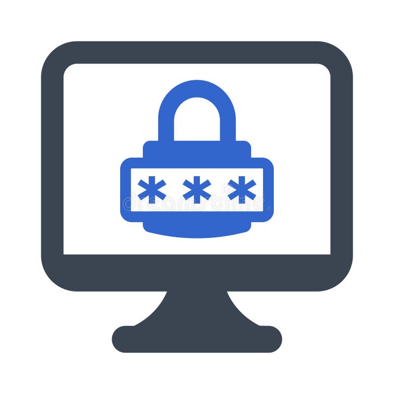Computer password icon stock vector. Illustration of icon - 274945008