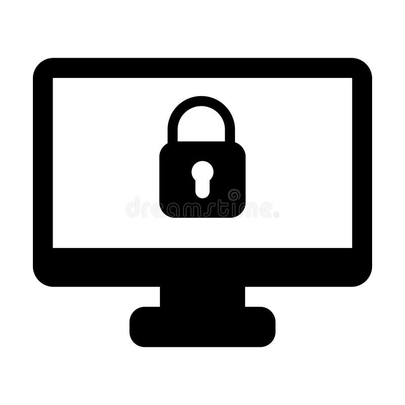 Computer Password Icon Which Can Easily Modify or Edit Stock Vector ...