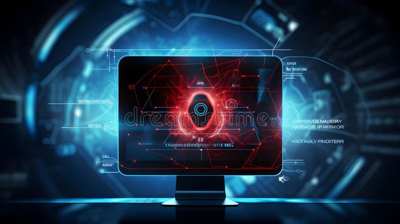 Computer with Password Login on Screen, Cyber Security and Password ...