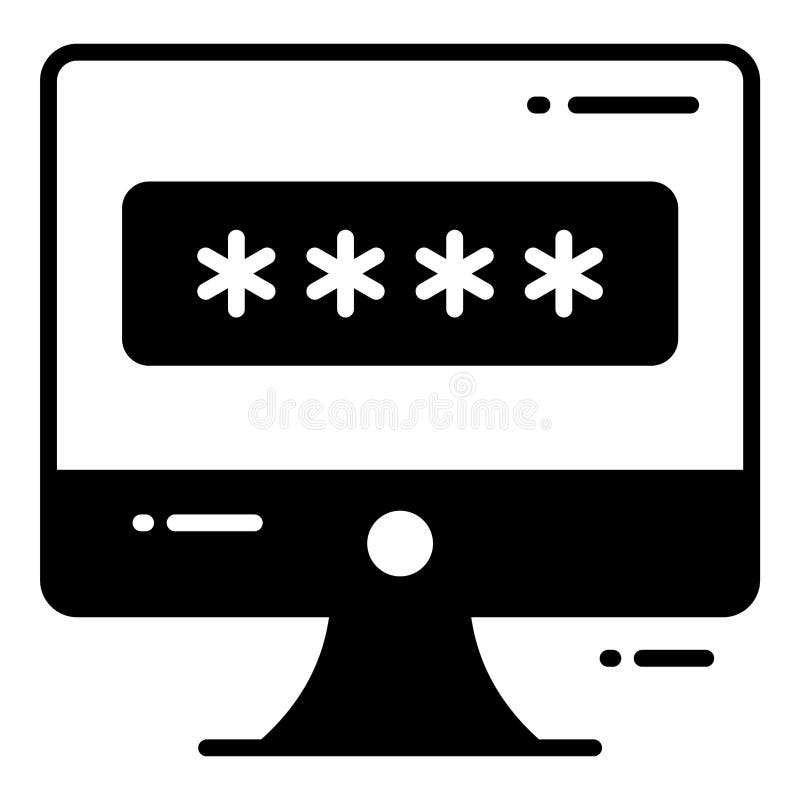 Computer Password Protection And Security Vector Icons Set Cyber Computer Network Business Data