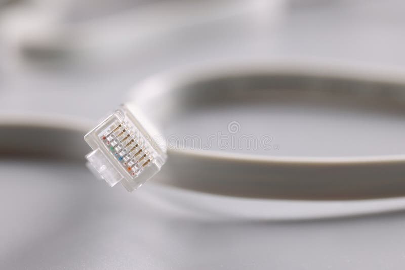 Computer Patch Cord Cable on Gray Background Stock Image - Image of ...
