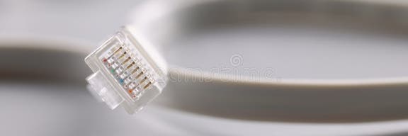 Computer Patch Cord Cable on Gray Background Stock Image - Image of ...