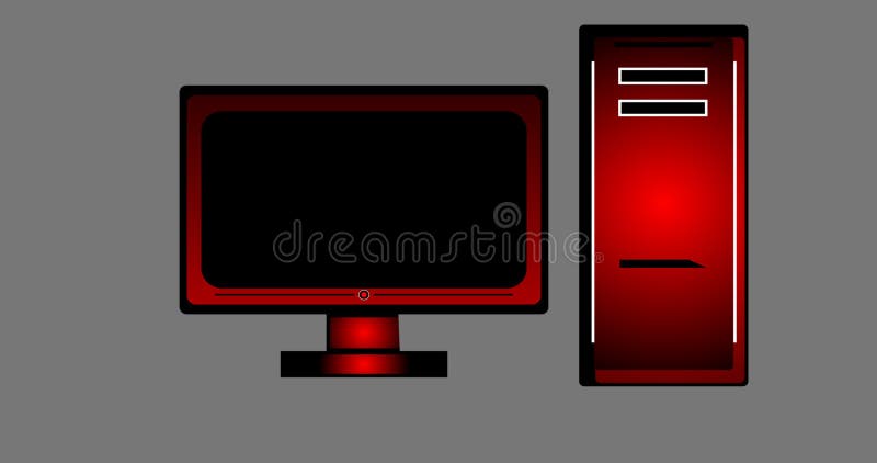 Computer (PC) Abstract Illustration Design Icon Desktop in High ...