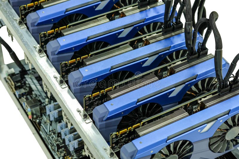 Computer PC for Bitcoin Mining Stock Photo - Image of graphic ...